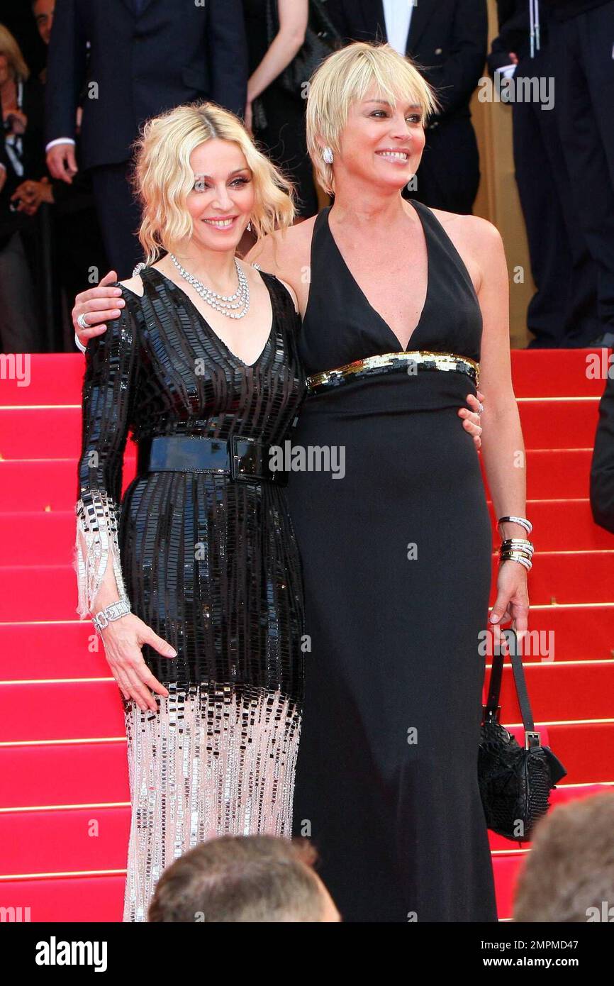 Madonna and Sharon Stone attend the premiere of "Che" at the Cannes ...