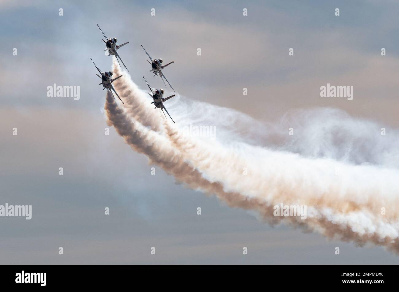 Four F-16 Fighting Falcon fighter jets assigned to the U.S. Air Force ...