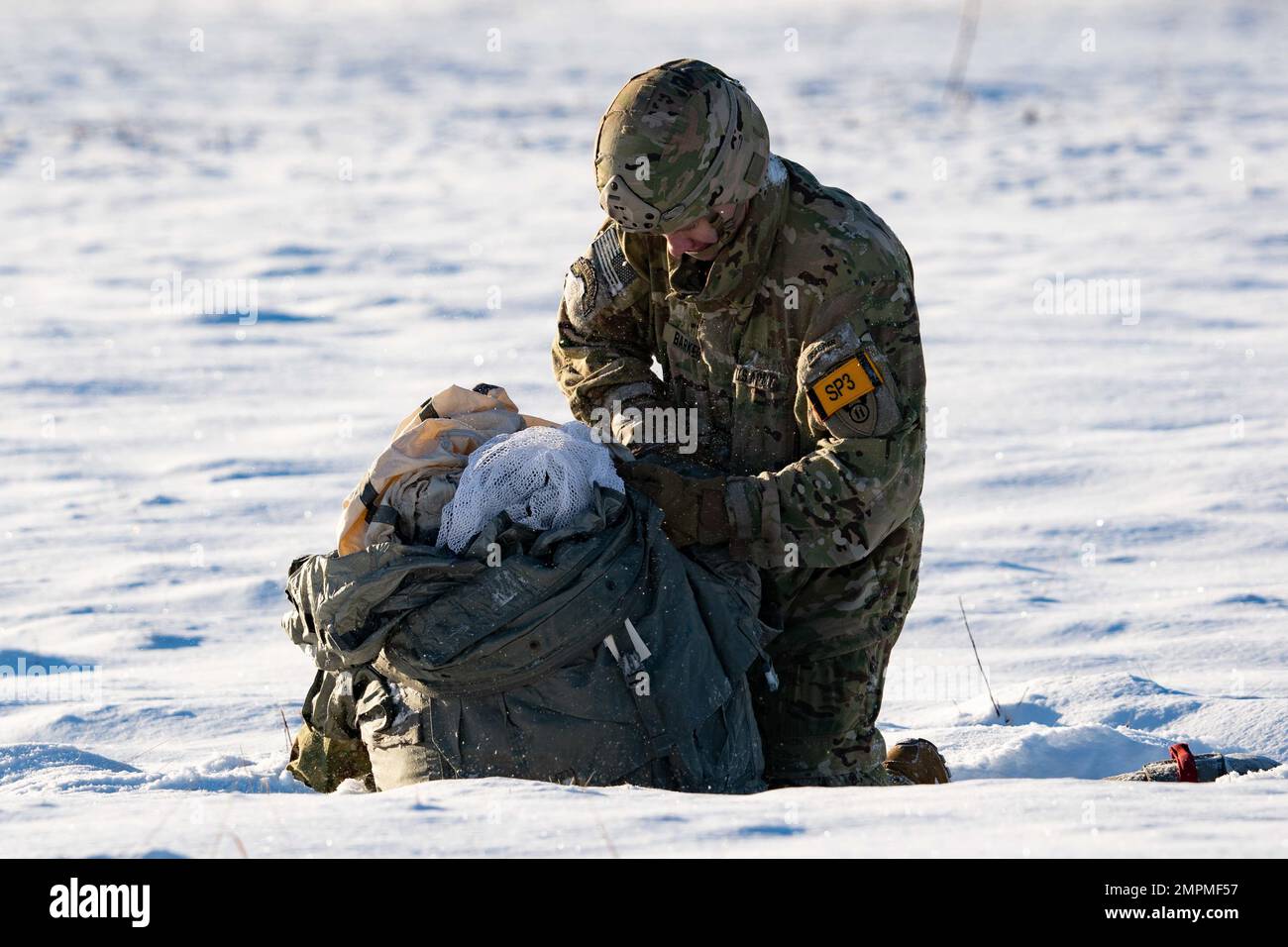 U.S. Army Maj. James Barker, a paratrooper assigned to the 725th ...