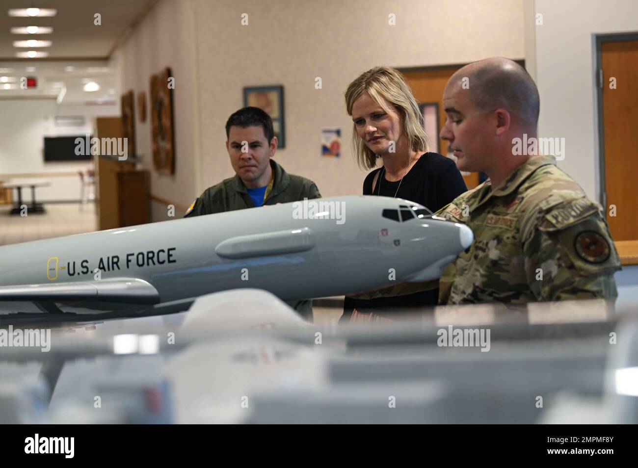 U.S. Air Force Lt. Col. Michael Davis, right, commander of the 337th ...