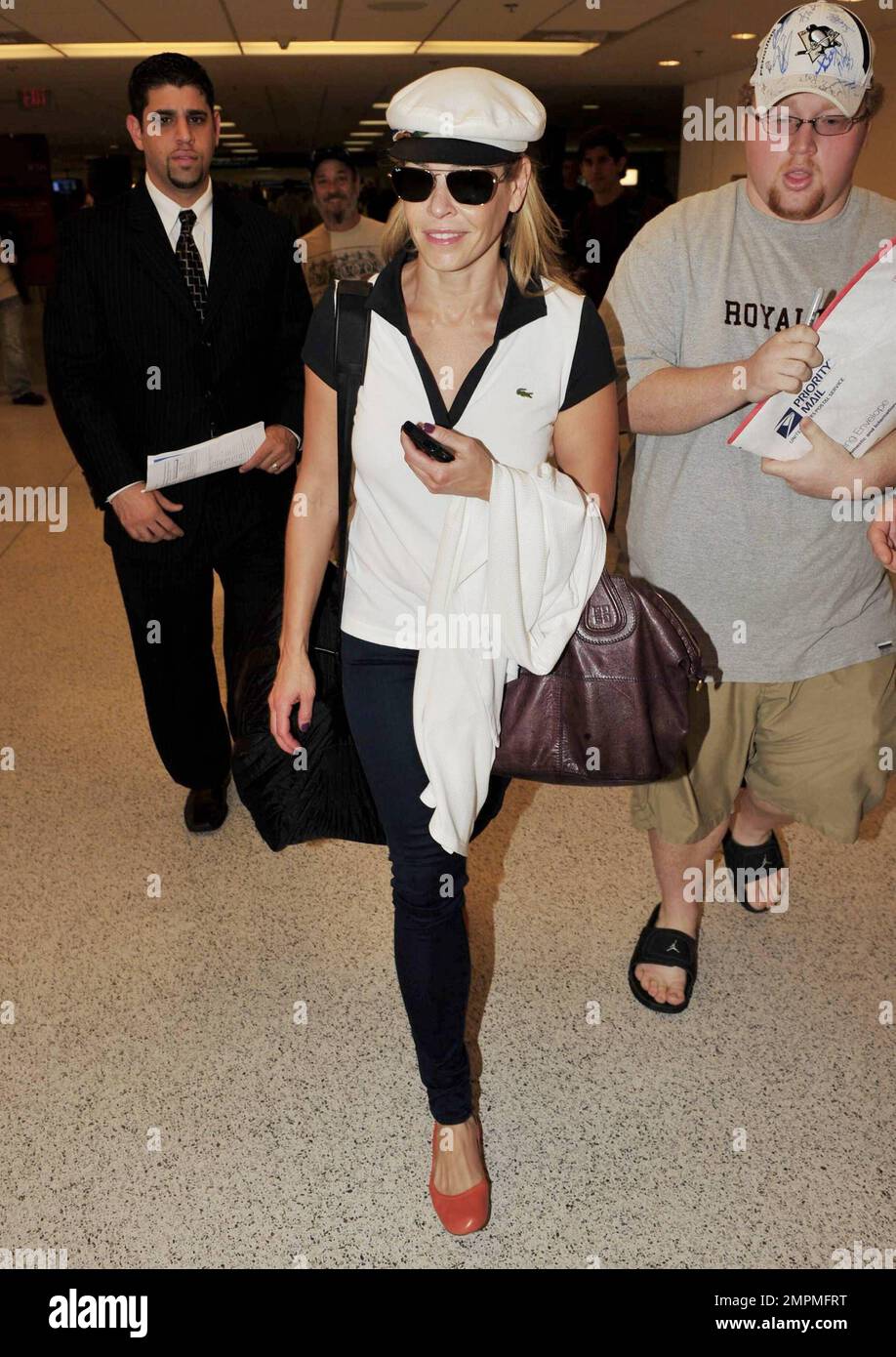 Chelsea Handler arrives at Miami International Airport after a flight ...