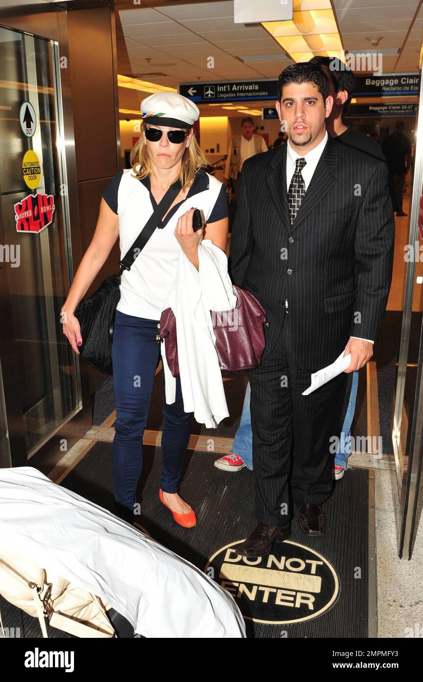 Chelsea Handler arrives at Miami International Airport after a flight ...