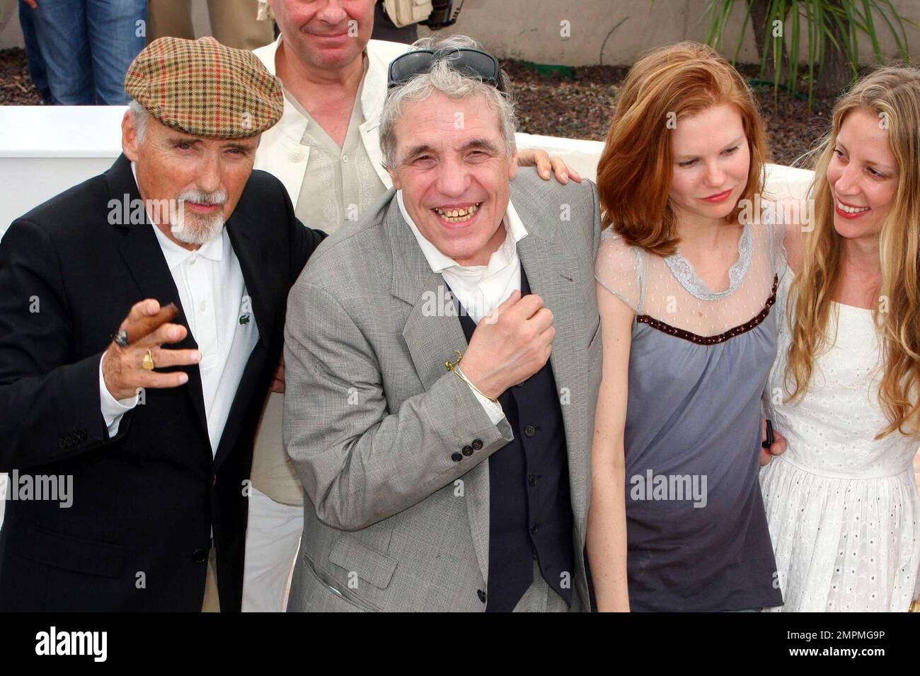 Dennis Hopper, Shanyn Leigh and Abel Ferrara attend the photocall for ...