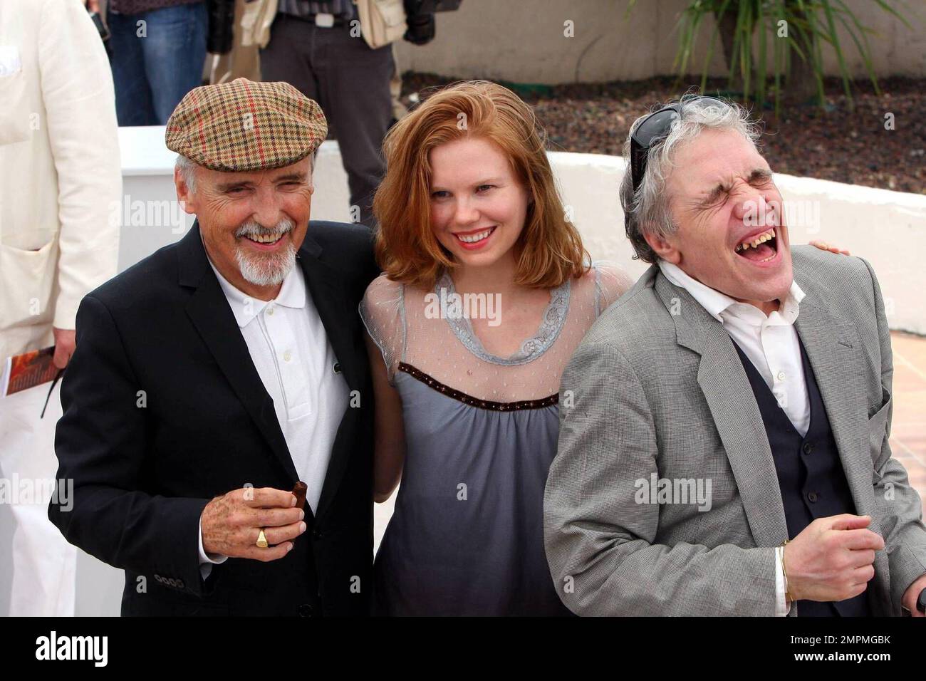 Dennis Hopper, Shanyn Leigh and Abel Ferrara attend the photocall for ...