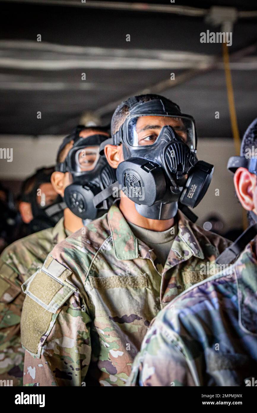 U.S. Army Infantry soldiers-in-training assigned to Alpha Company, 2nd ...