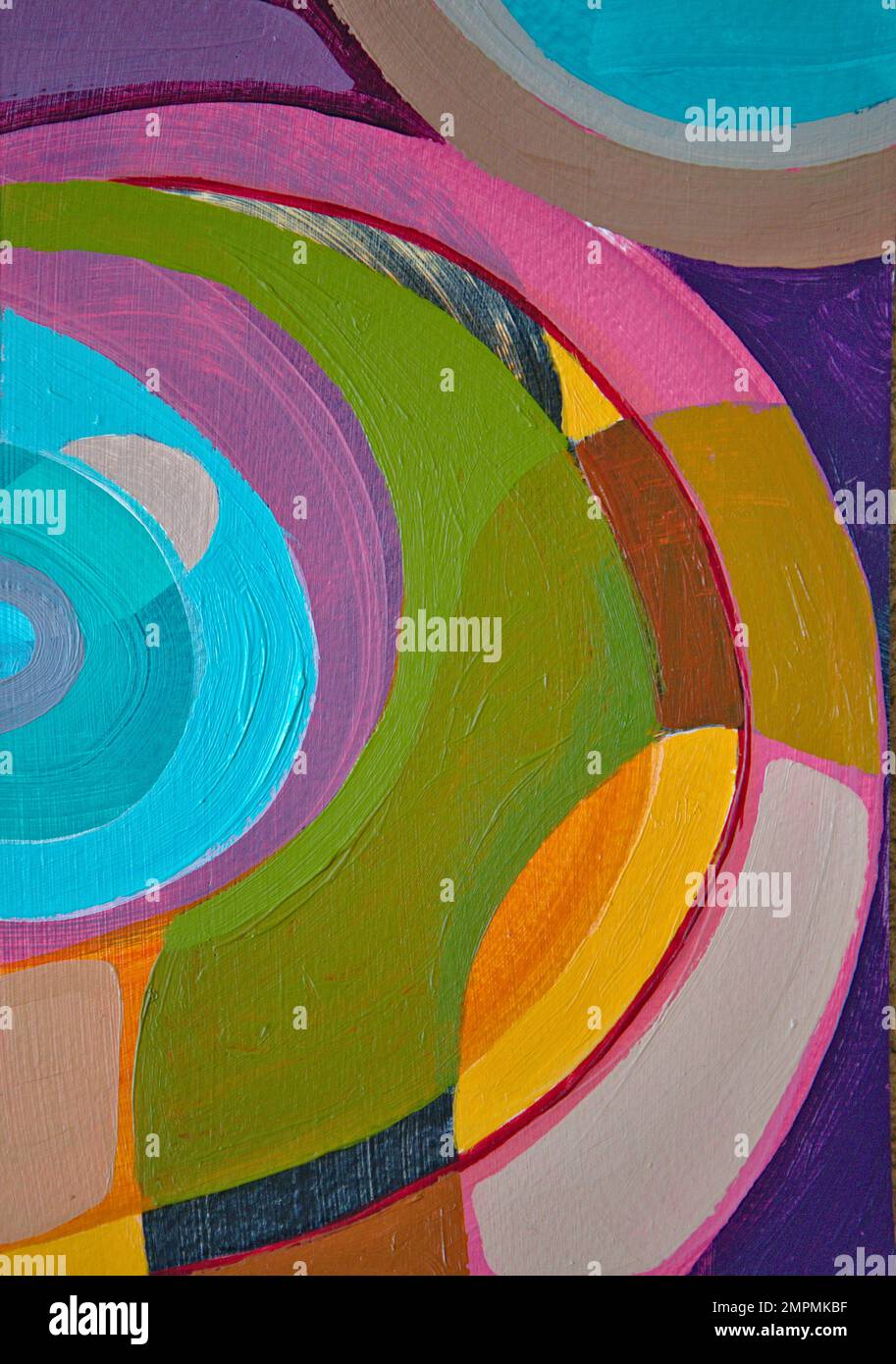 Overlapping shapes painting art hi-res stock photography and images - Alamy