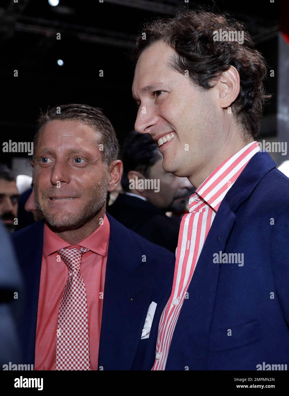 Fiat Chrysler Chairman John Elkann, right, and his brother Lapo attend ...