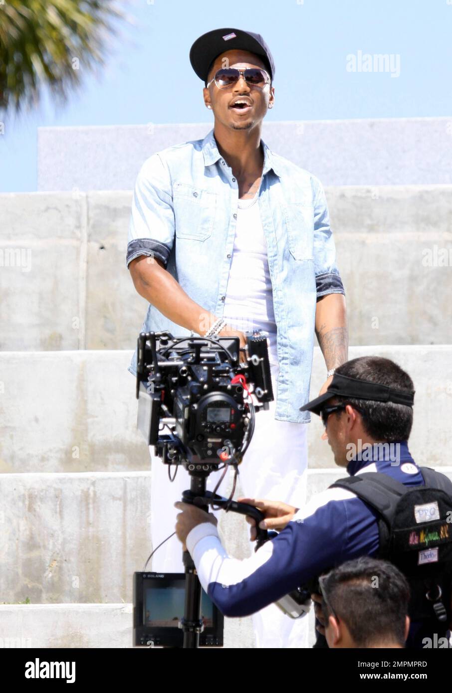 UK rapper Chipmunk films a video for his hit song "Take Off" featuring ...