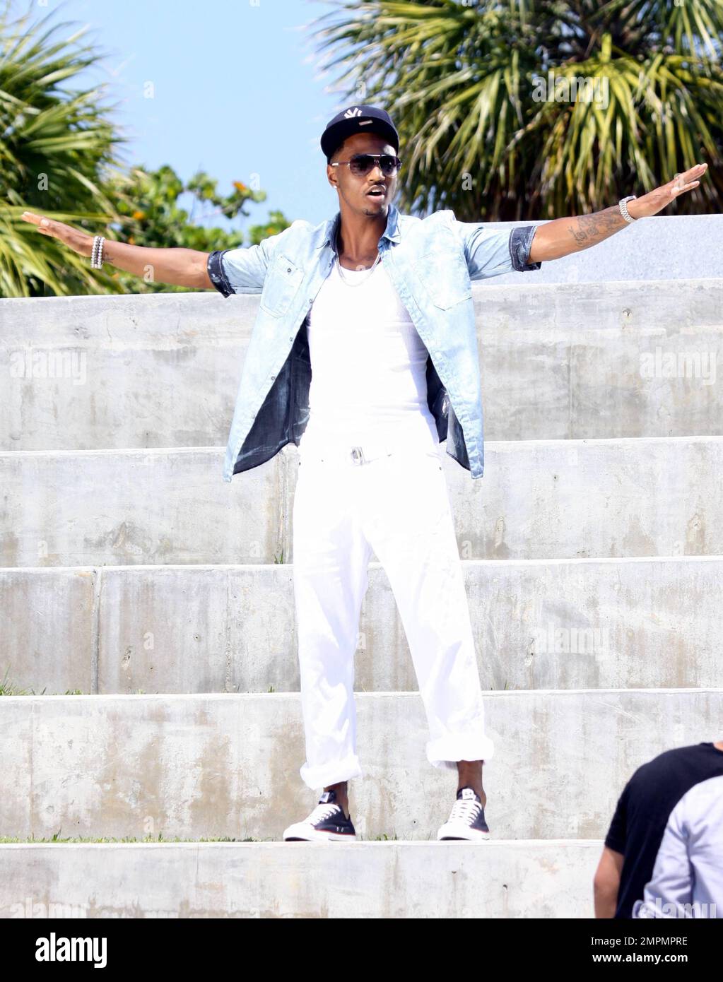 UK rapper Chipmunk films a video for his hit song "Take Off" featuring ...