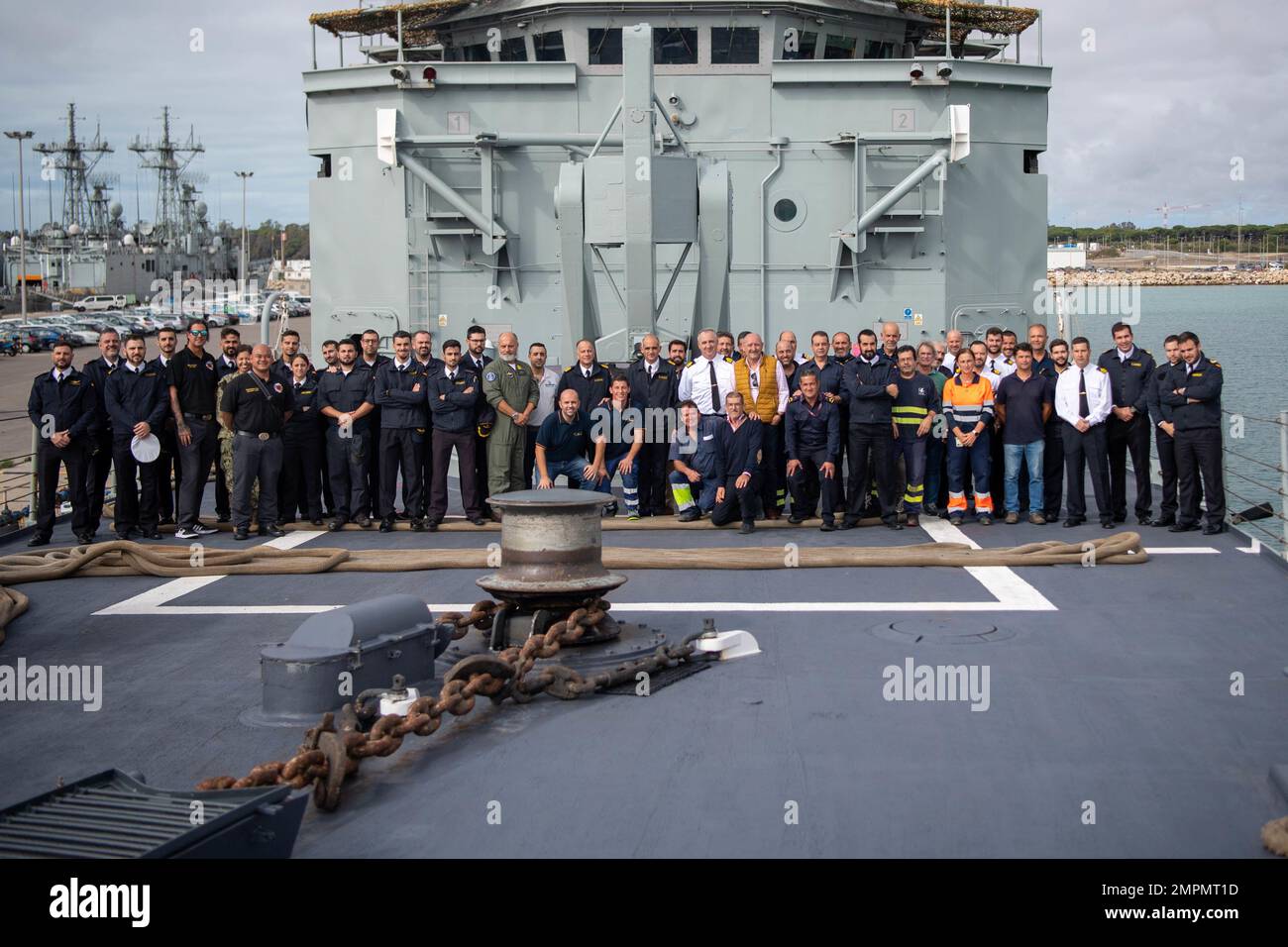NAVAL STATION ROTA, Spain ( November 4, 2022)- Spanish Sailors along ...