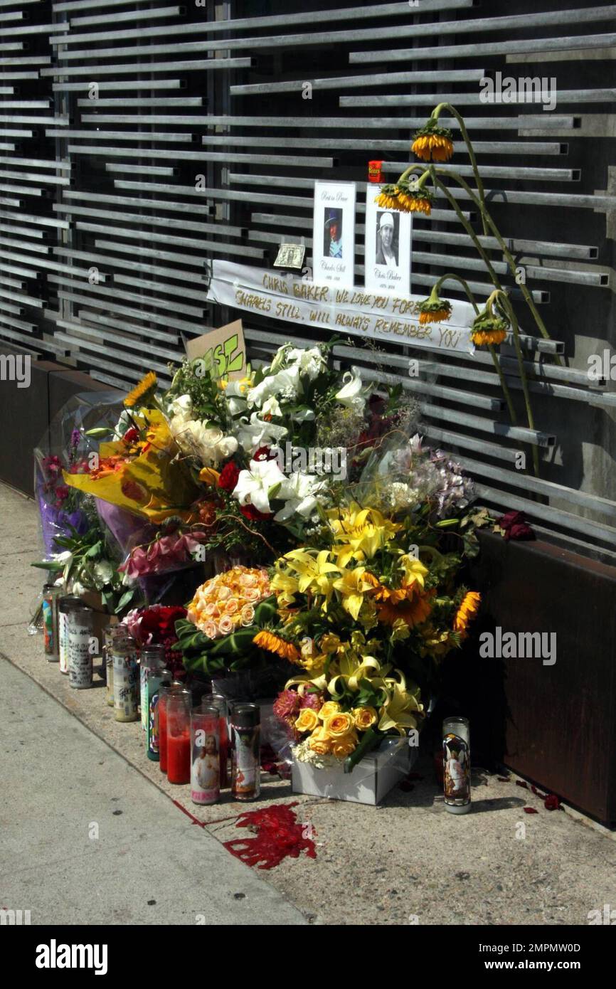 Exclusive!! Mourners have set up a memorial for Chris "Lil Chris" Baker ...