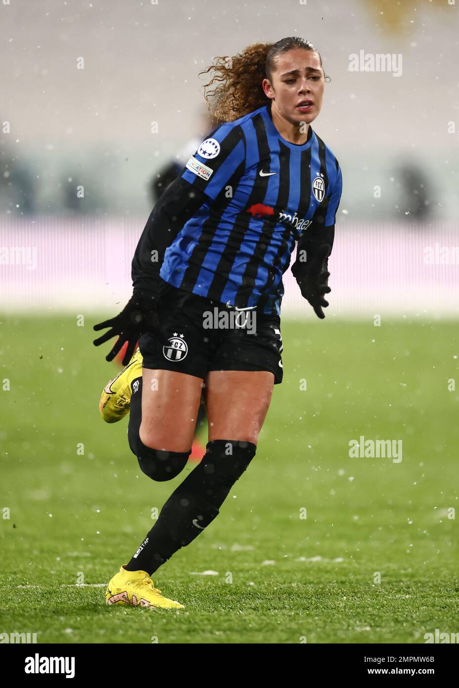Turin, Italy, 15th December 2022. Alayah Pilgrim of FC Zurich during ...