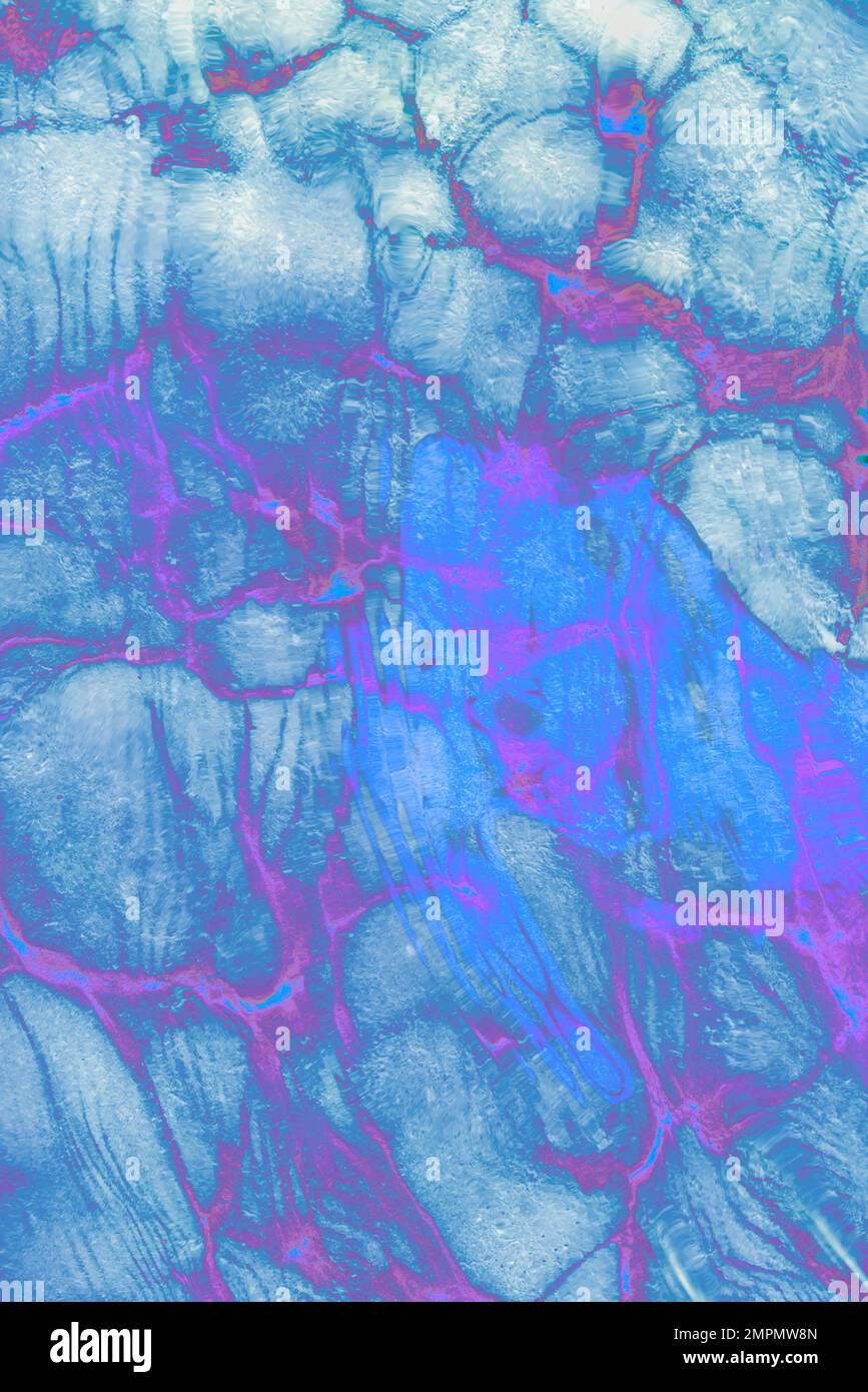 Abstract photo of glow neon blue surface texture with light reflection ...