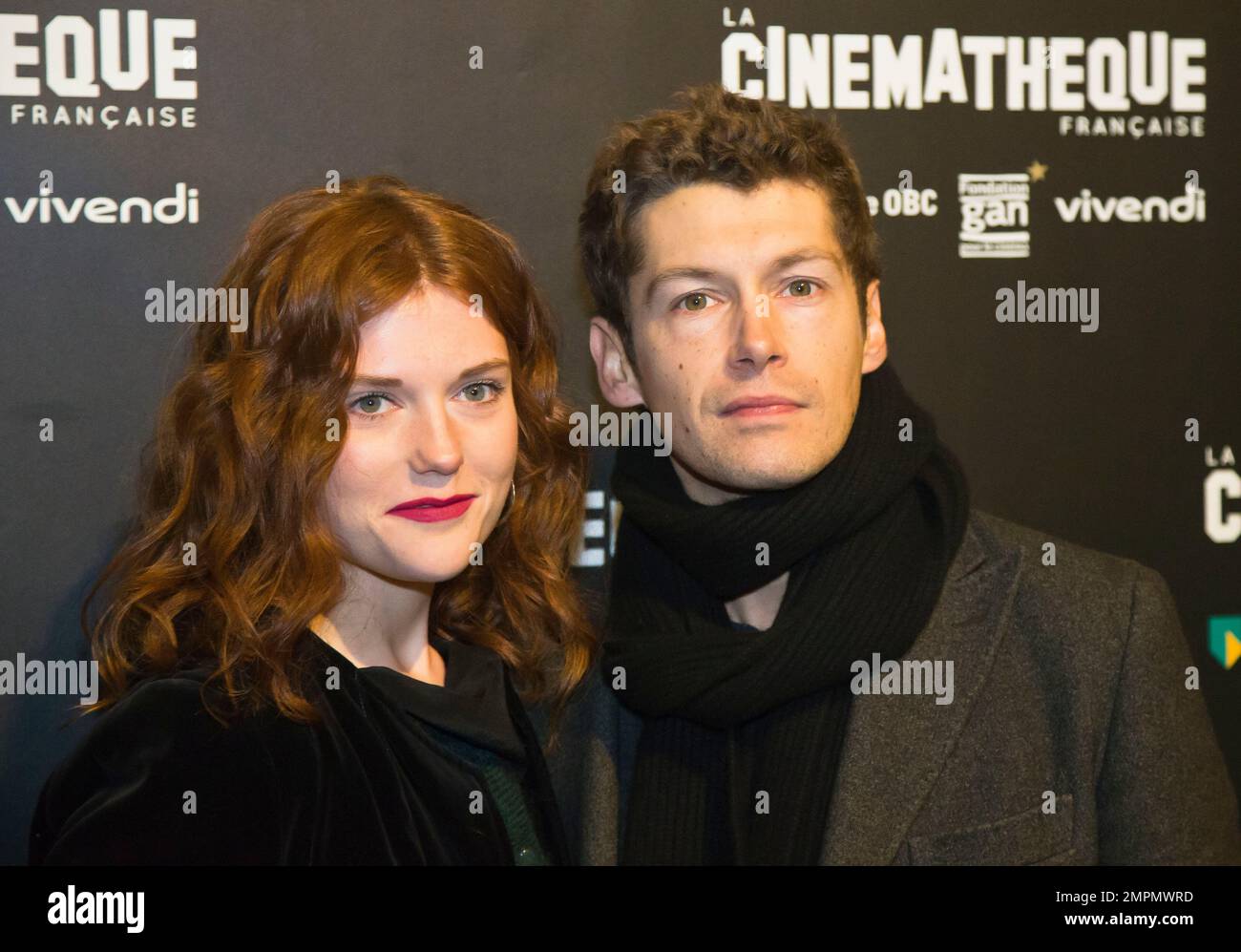 French actress Iris Bry, left, and French actor Cyril Descourse pose ...