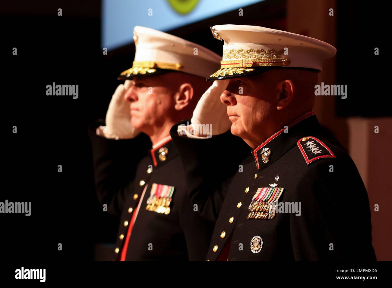 U.S Marine Corps Lt. Gen. David A. Ottignon (left), II Marine ...