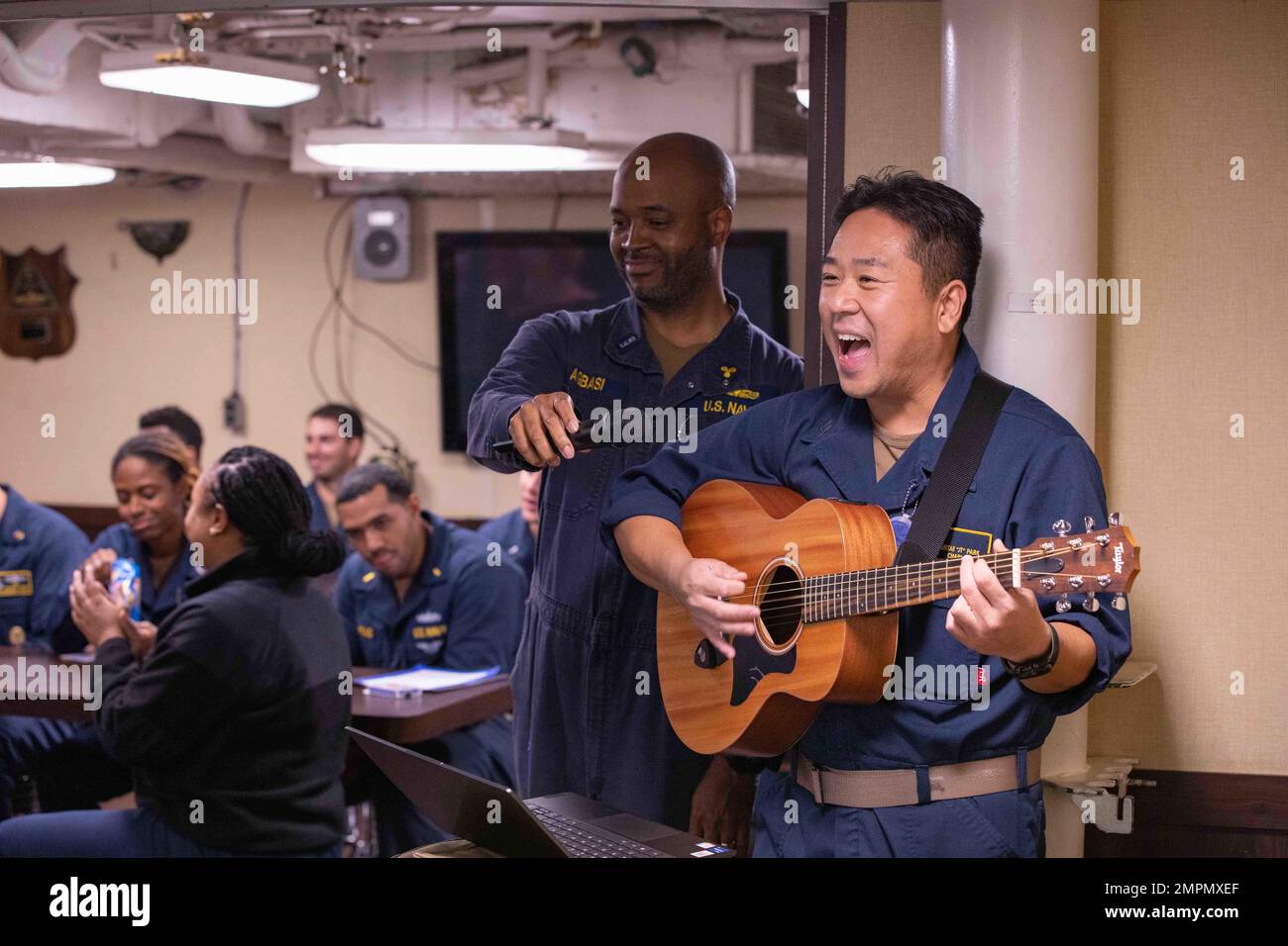 Lt. Juntae Park, right, and Chief Warrant Officer 4 Onyemaechi Agbasi ...