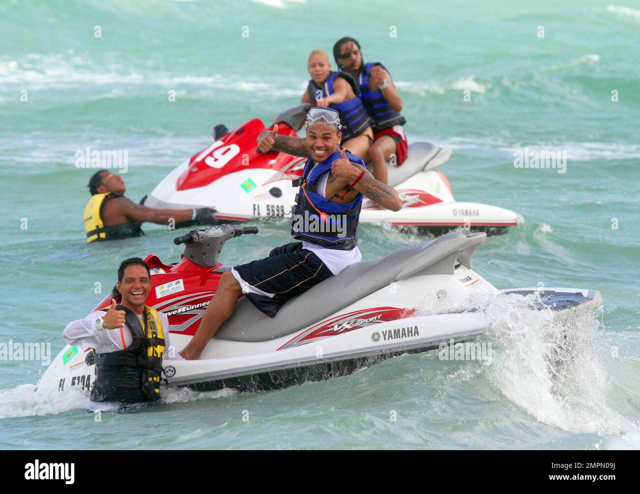 Chris Brown enjoys a day on the ocean waves. The singer skipped across ...