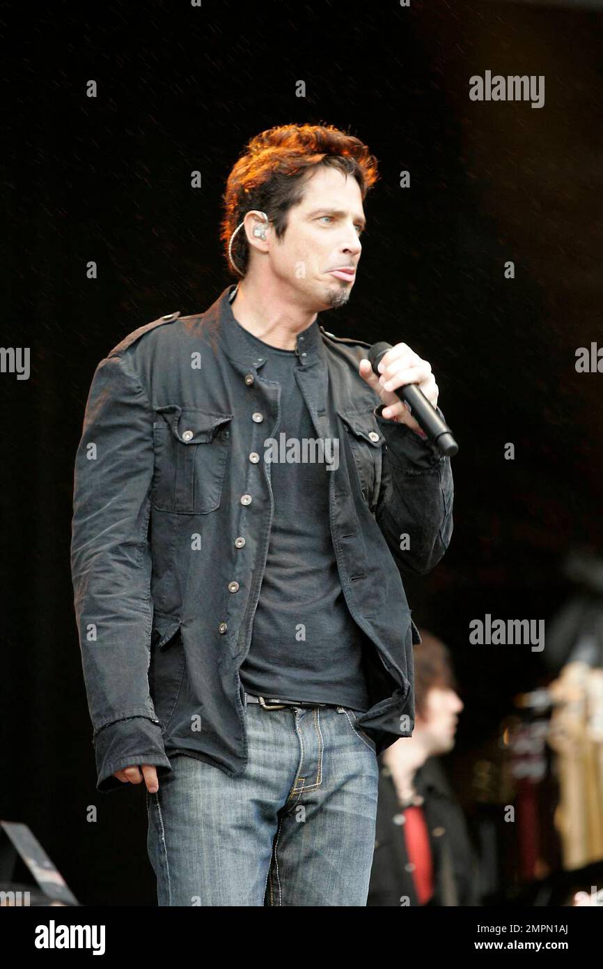 Chris Cornell performs at the "Hyde Park Calling" open-air festival ...