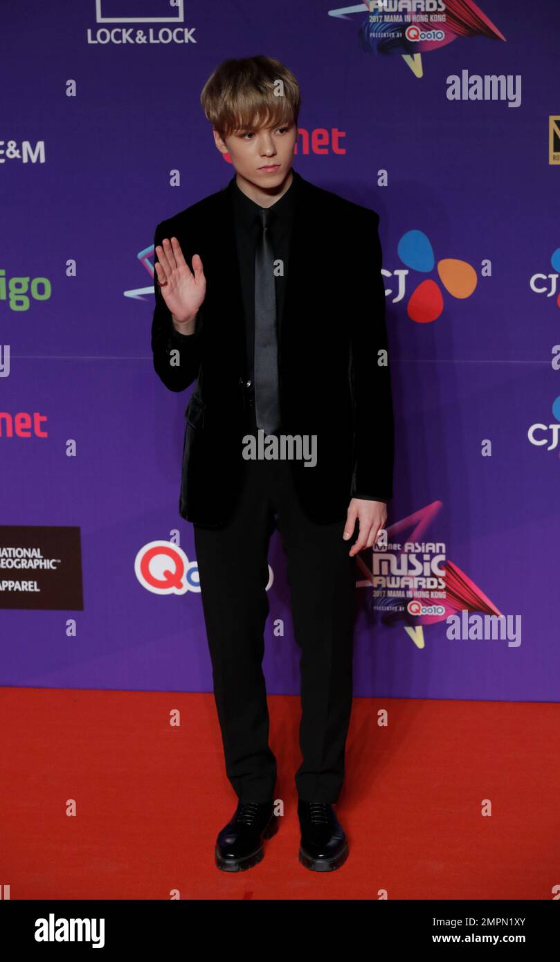 South Korean singer Vernon poses for photos on the red carpet of the ...