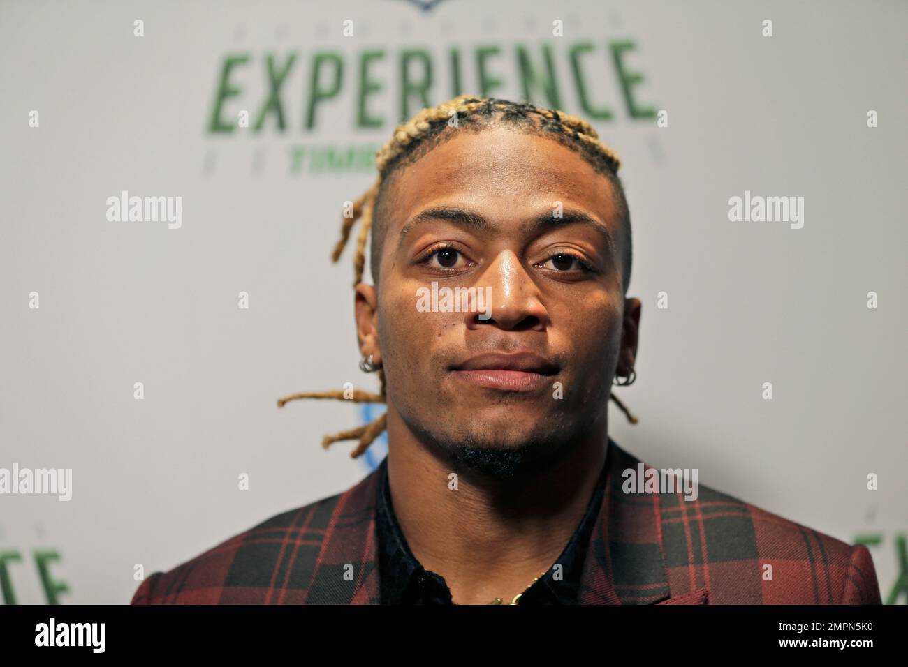 New York Jets Buster Skrine poses for a picture at the opening of "NFL ...
