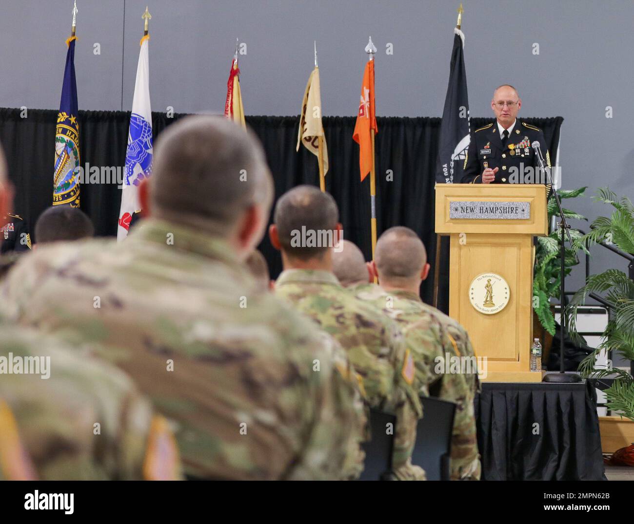 Command Sgt. Maj. James Westgate Jr., outgoing command sergeant major of the 3643rd Brigade ...