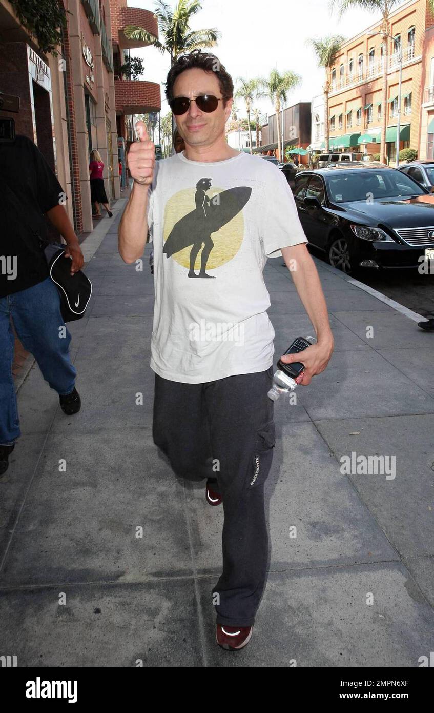 Actor-producter Chris Kattan gives the thumbs up whilst out and about ...