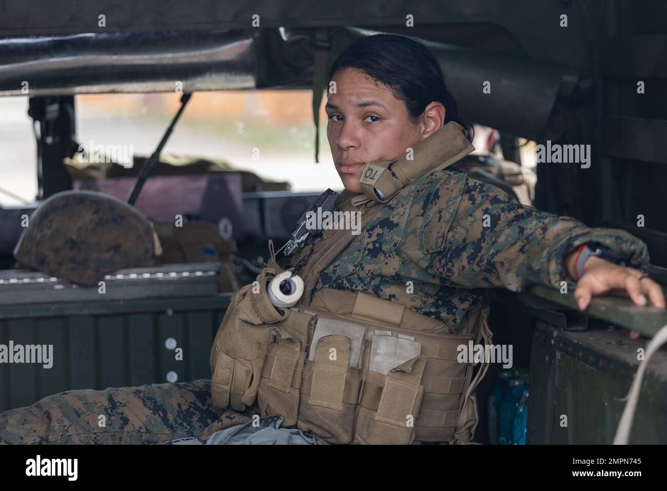 U.S. Navy HM3 Eyra Delacruz-Franco, corpsman, Marine Wing Support ...