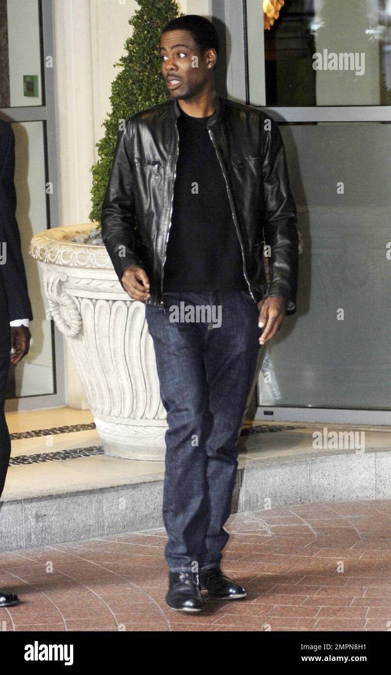 Actor, comedian and producer Chris Rock leaves his London hotel. Rock ...