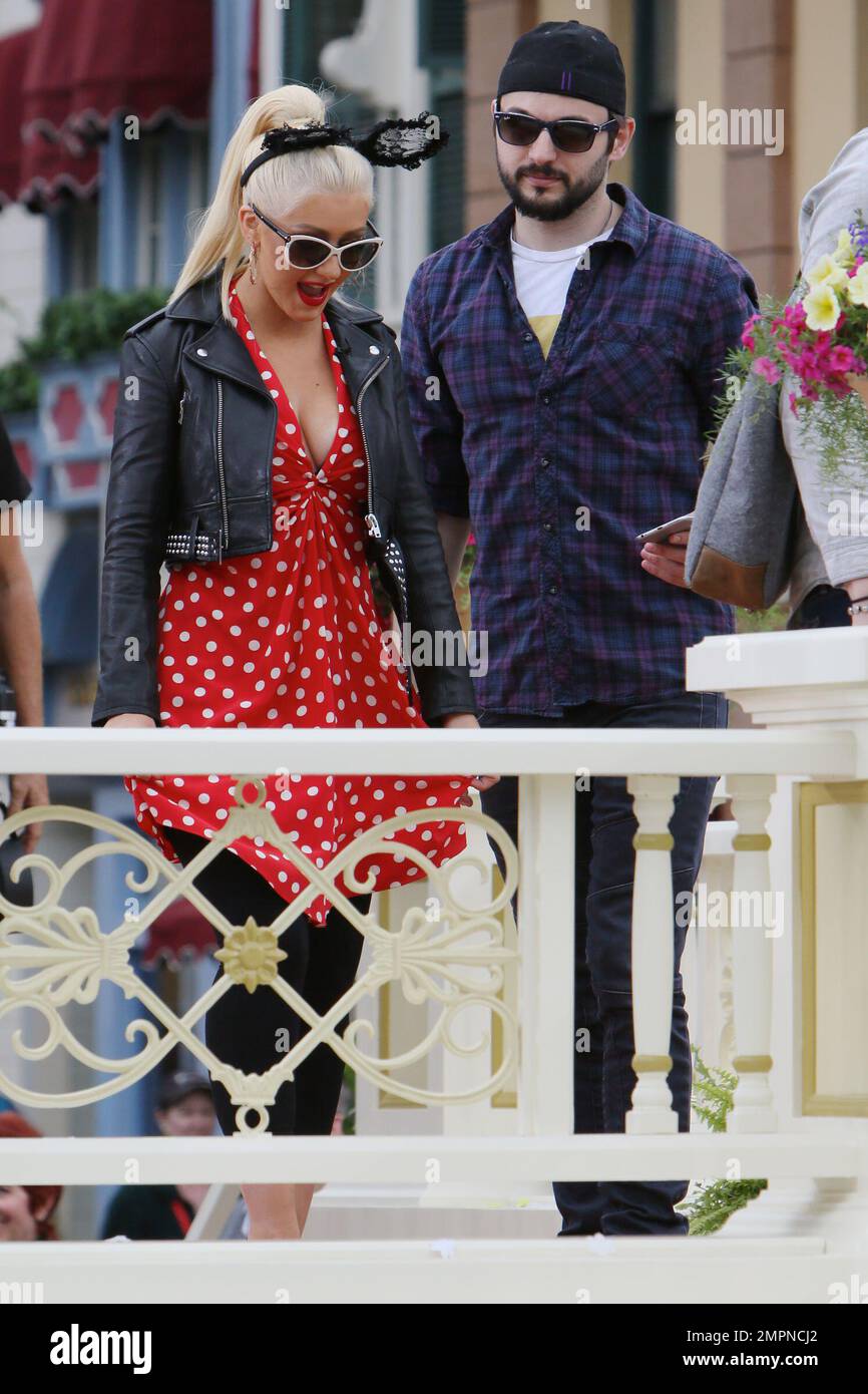 Christina Aguilera and fiance Matt Rutler at Disneyland. Christina ...