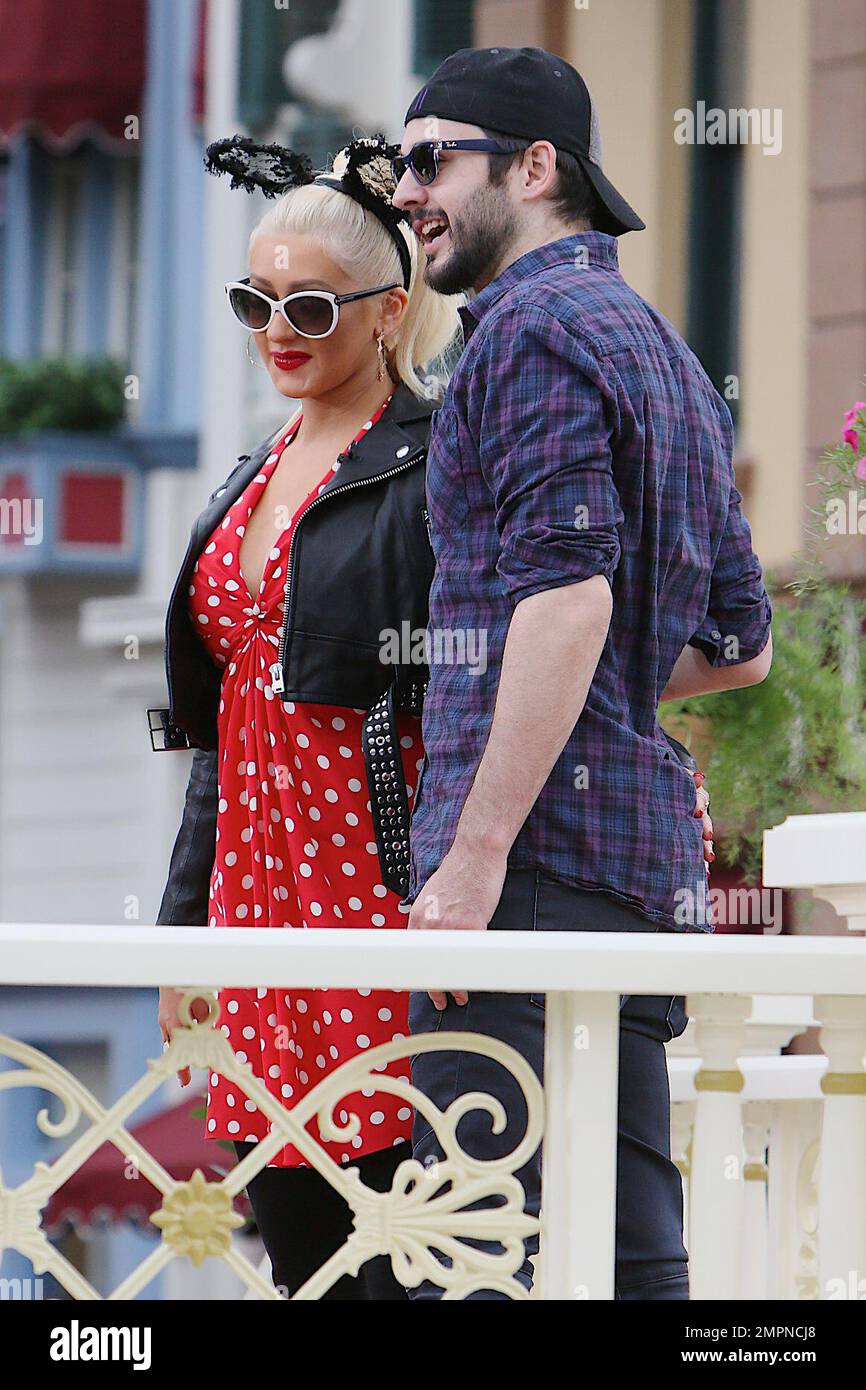 Christina Aguilera and fiance Matt Rutler at Disneyland. Christina ...