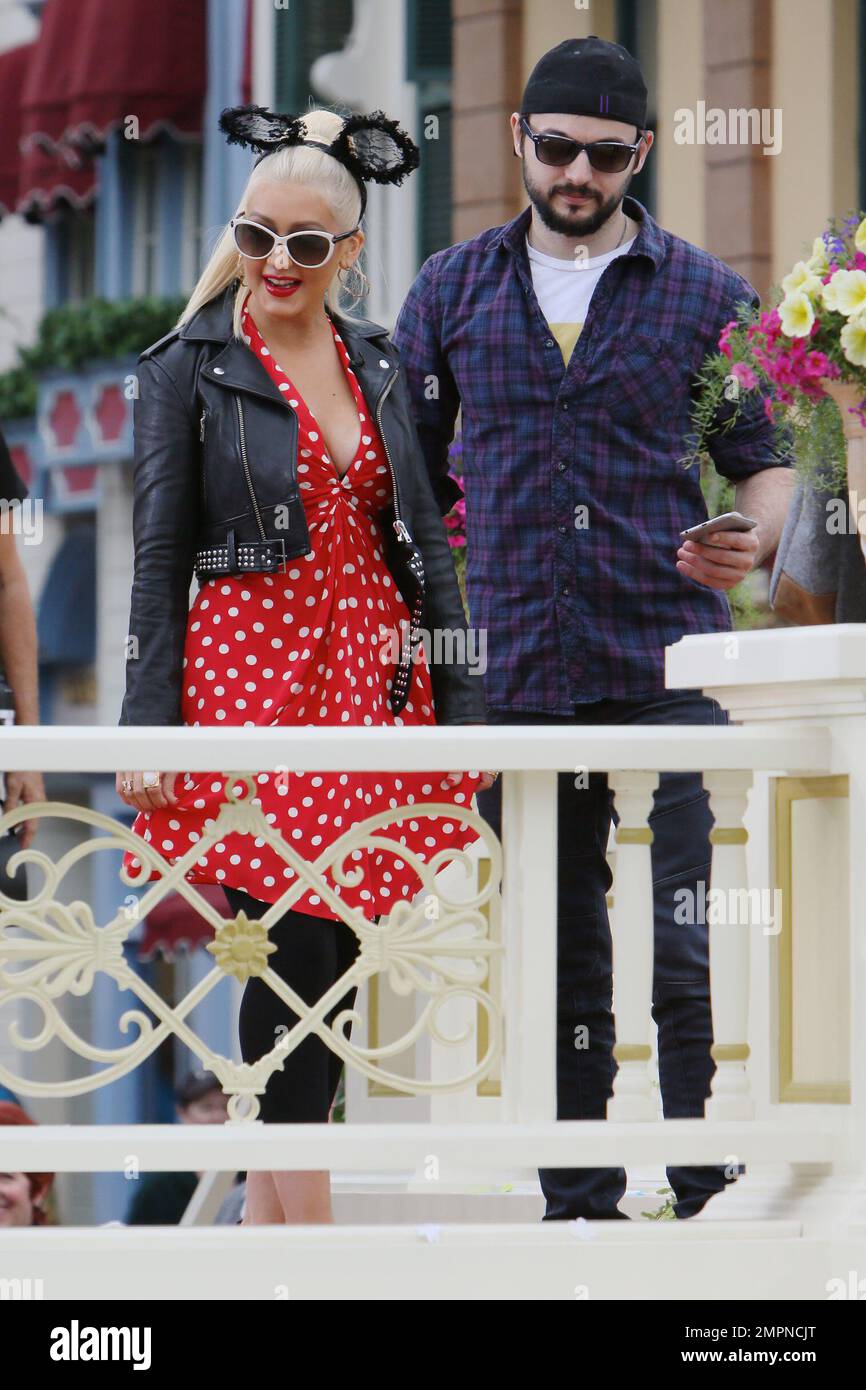 Christina Aguilera and fiance Matt Rutler at Disneyland. Christina ...