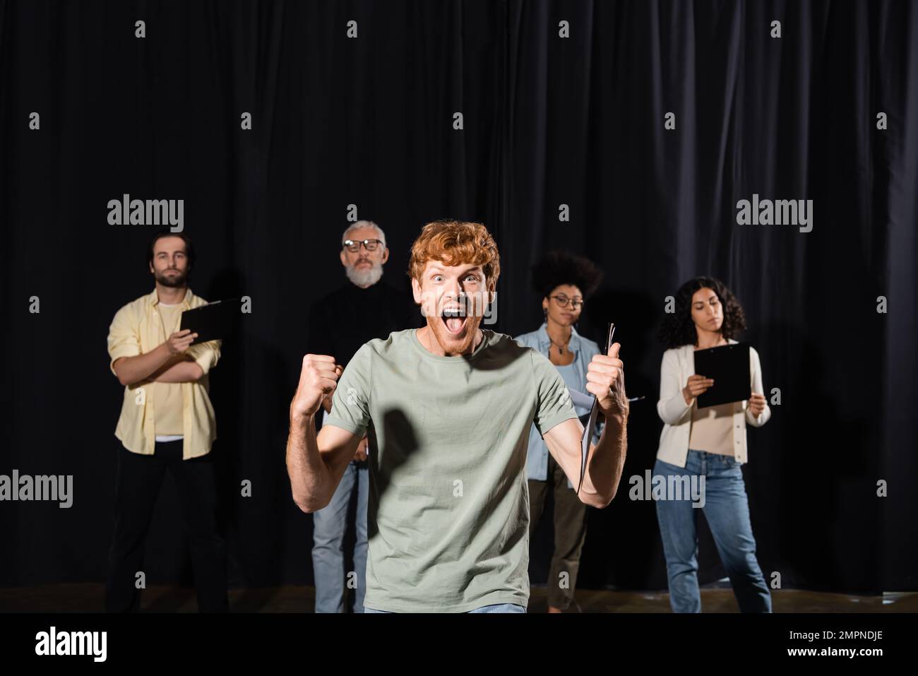 People screaming on theater hi-res stock photography and images - Alamy