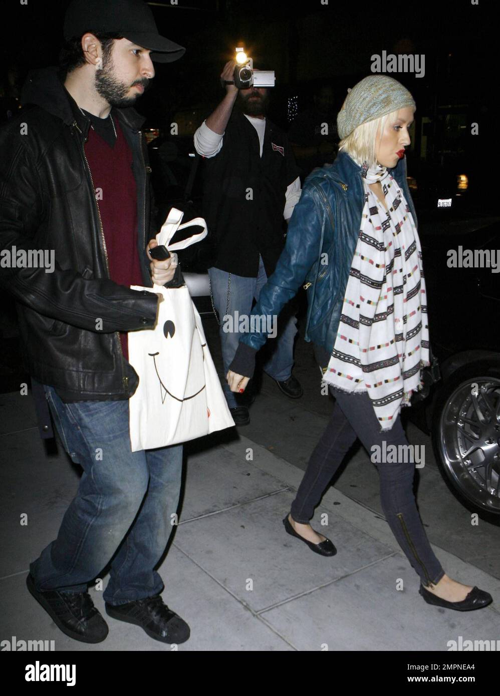 Christina Aguilera looks sullen as she leaves dinner at La Scala with ...