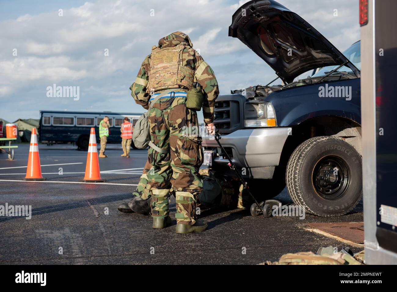 Airmen assigned to 107th Attack Wing Security Forces conduct a ...