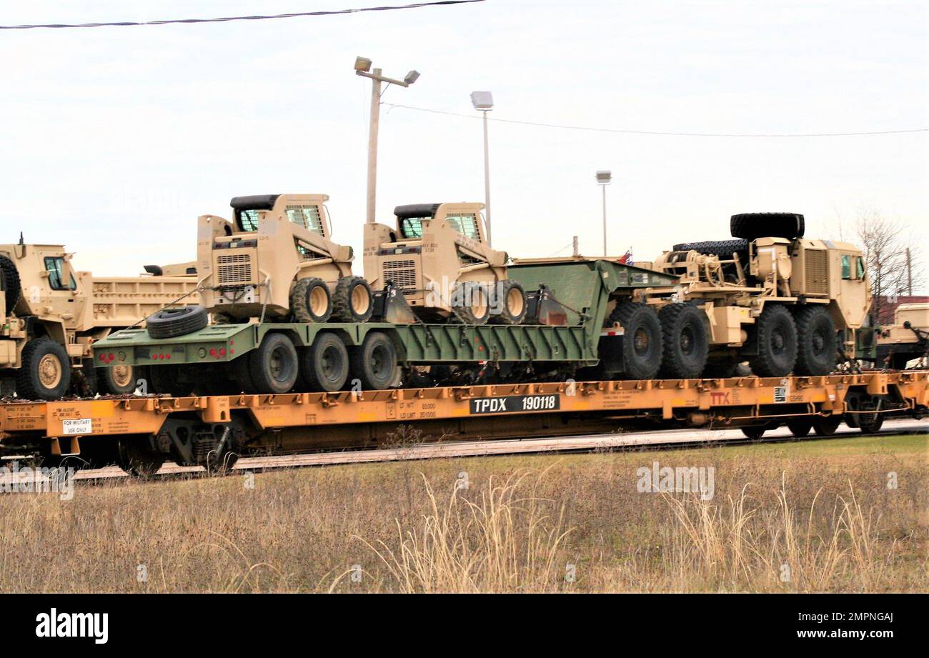 Railcars that were loaded by Soldiers with the Army Reserve’s 411th ...