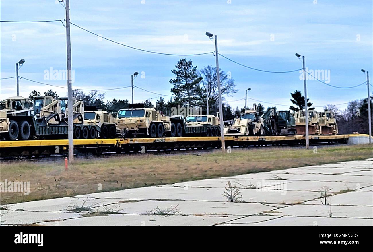 Railcars that were loaded by Soldiers with the Army Reserve’s 411th ...