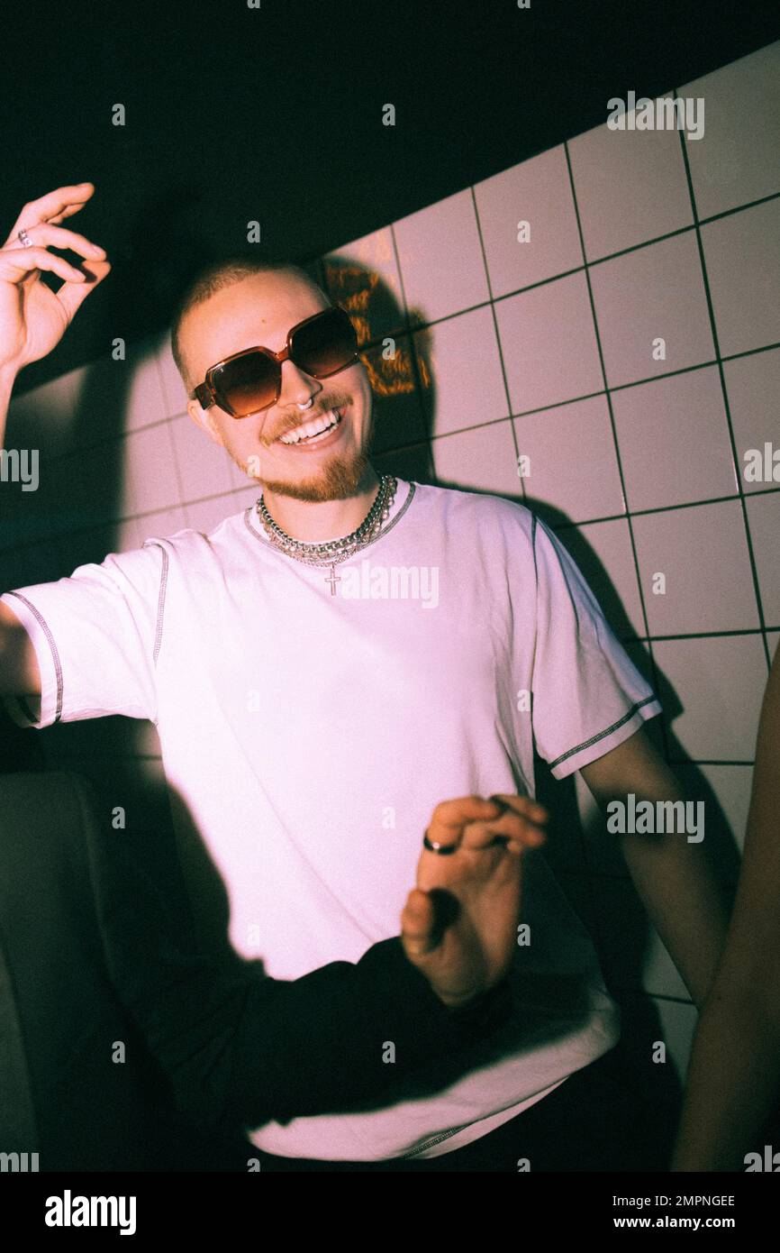 White illuminated wall hi-res stock photography and images - Alamy