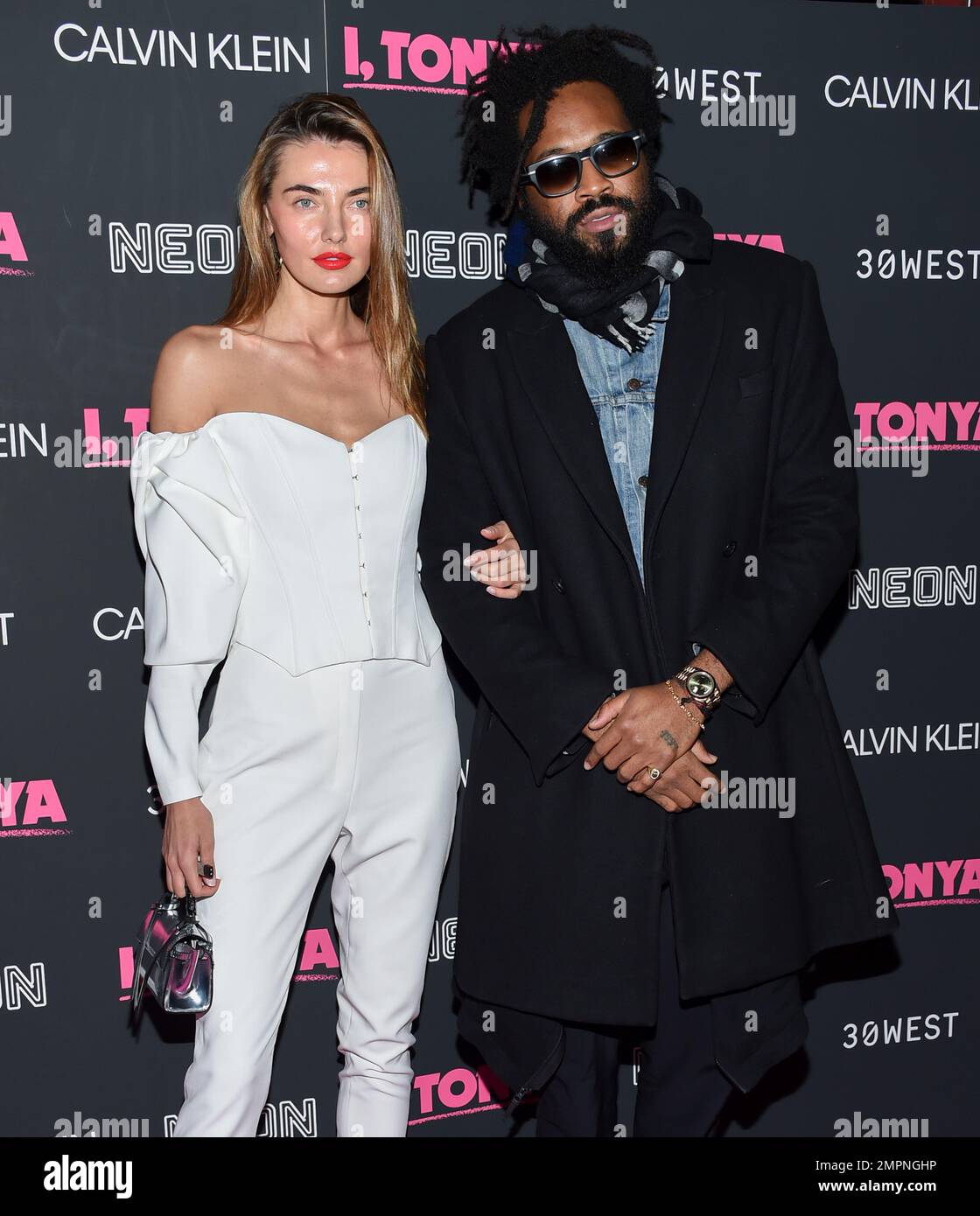 Model Alina Baikova, left, and fashion designer Maxwell Osborne attend ...