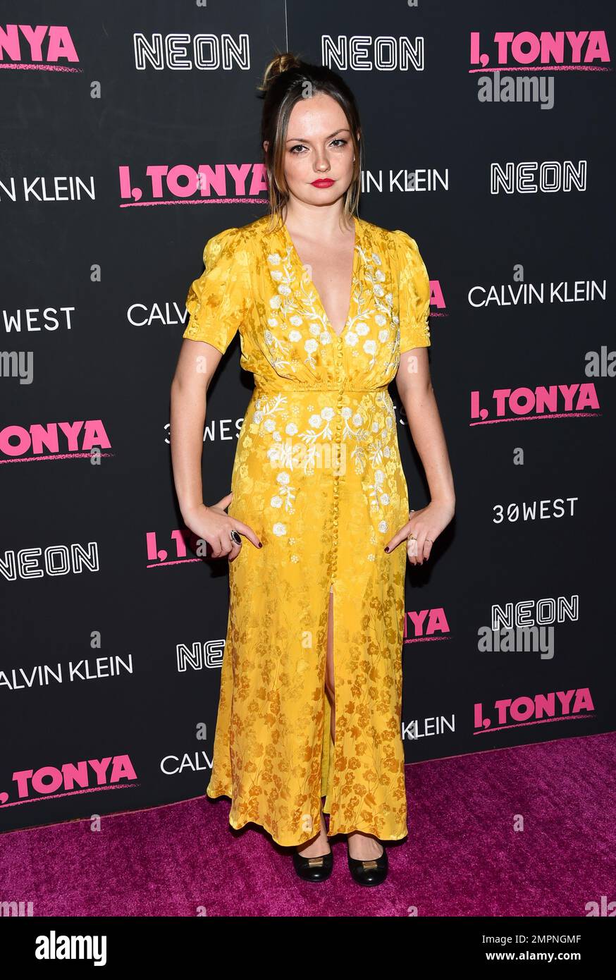 Actress Emily Meade attends the premiere of "I, Tonya" at Village East ...