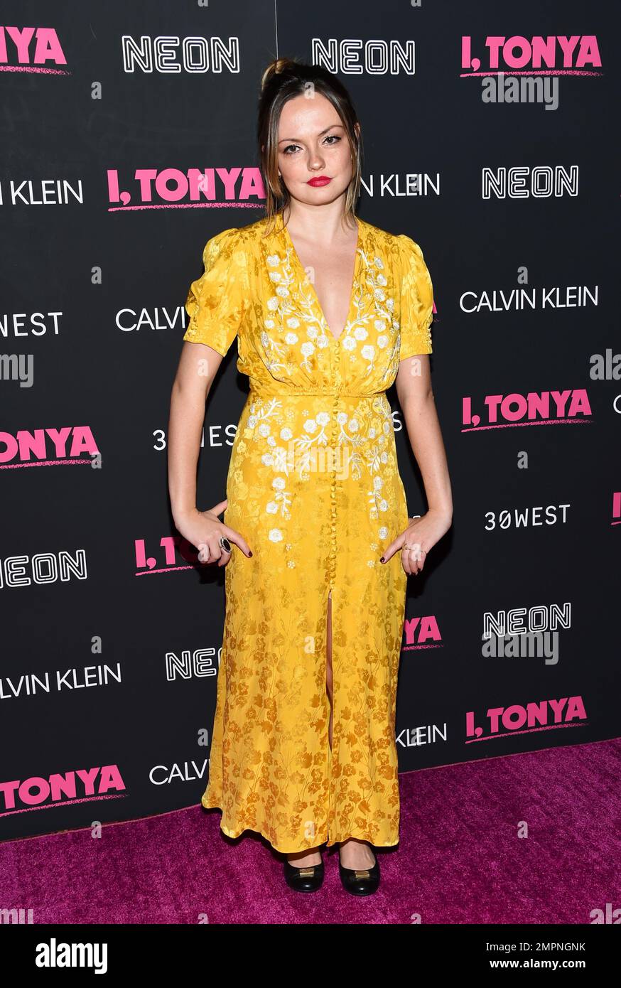 Actress Emily Meade attends the premiere of "I, Tonya" at Village East ...