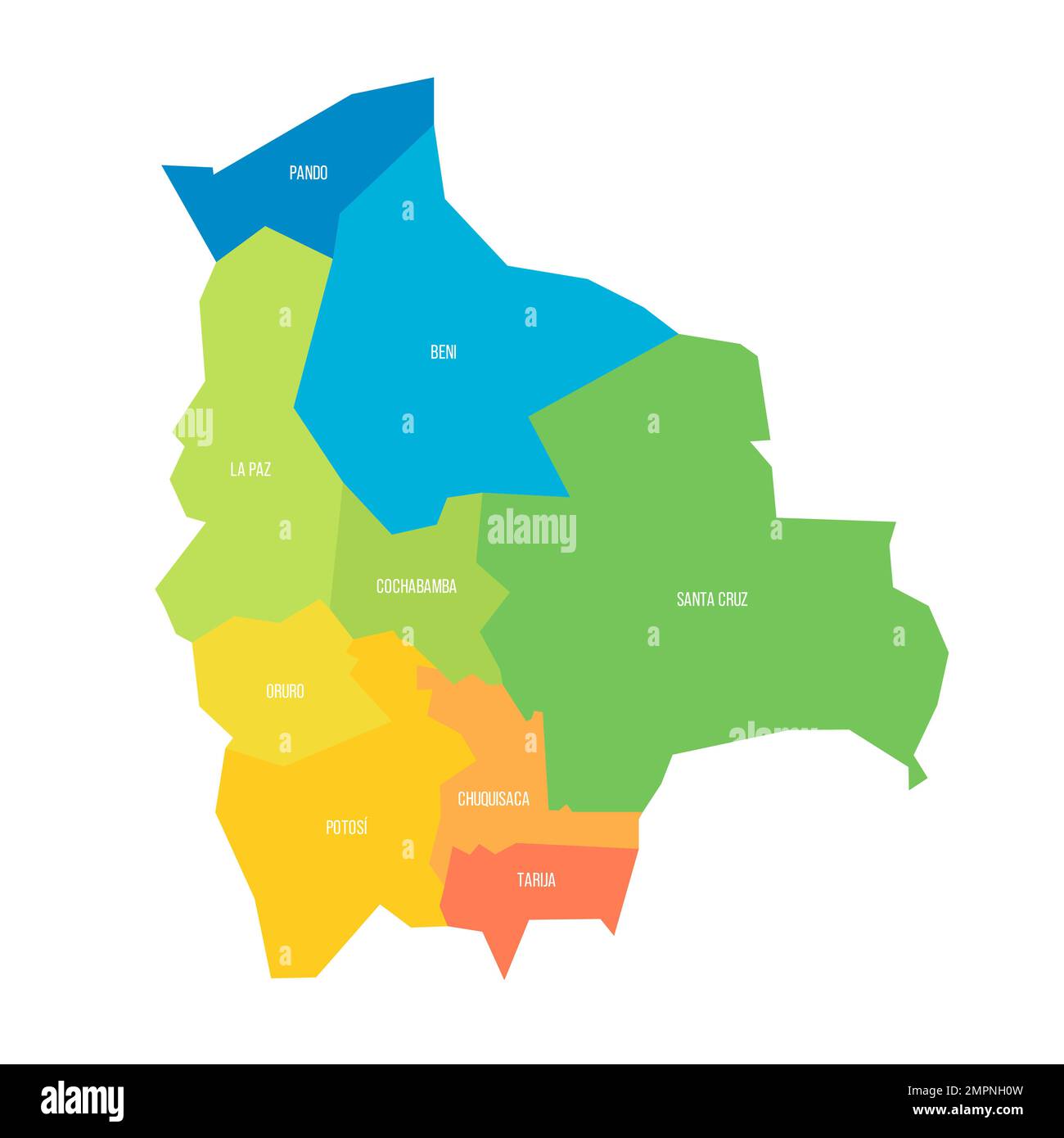 Bolivia political map of administrative divisions Stock Vector Image ...