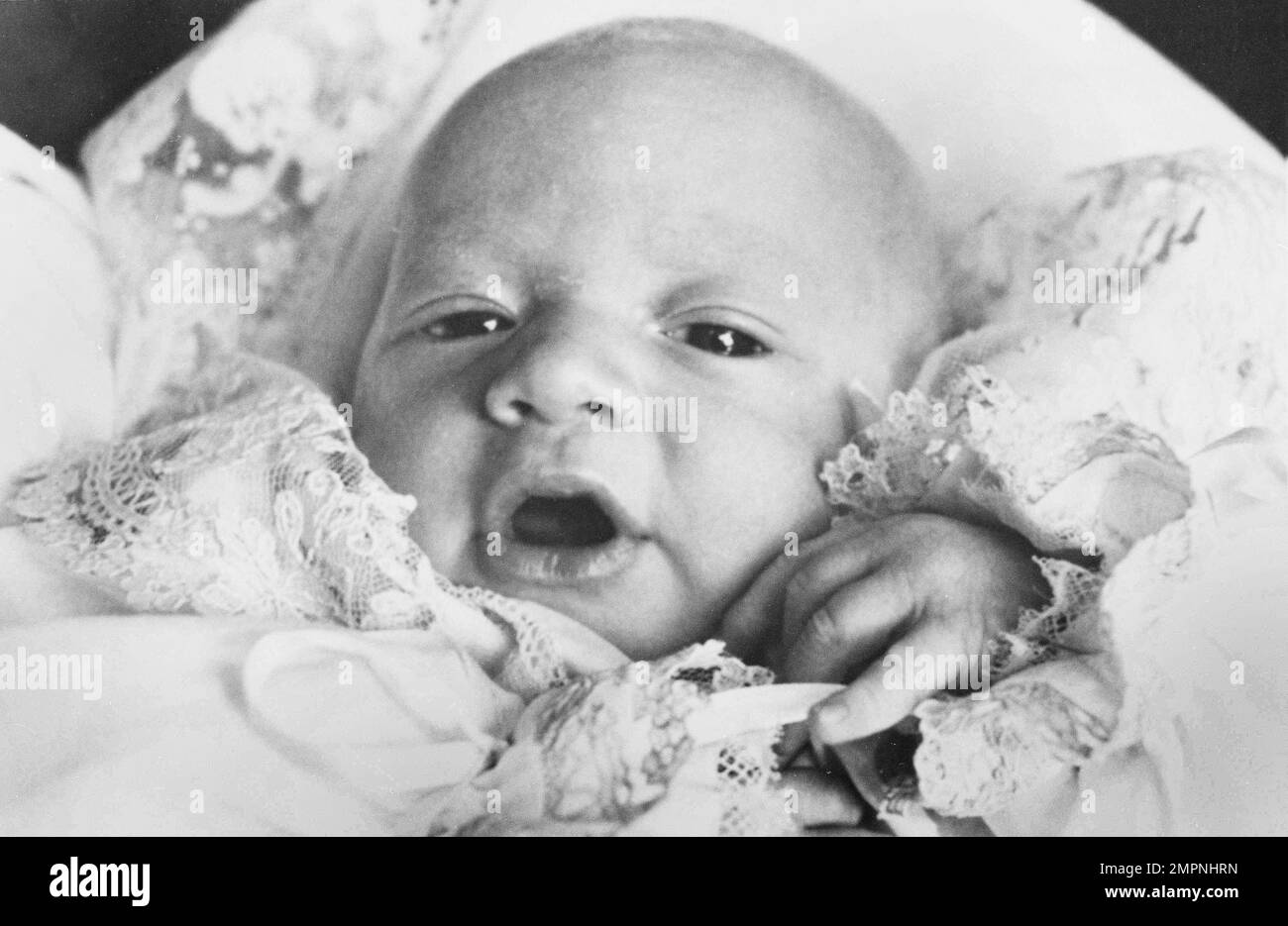 Nine-day-old Prince Louis François Marie of Luxembourg, son of Princess ...