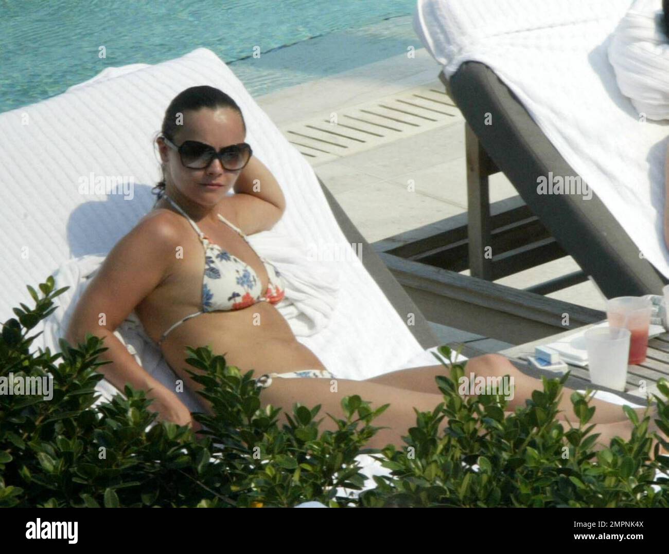 Exclusive!! Christina Ricci spends an afternoon poolside at a Miami Beach hotel. The actress ...