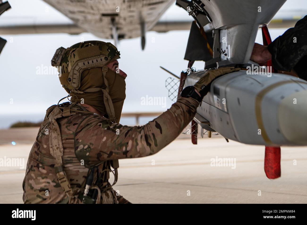 A Naval Special Warfare operator inspects a DATM-160 Miniature Air ...