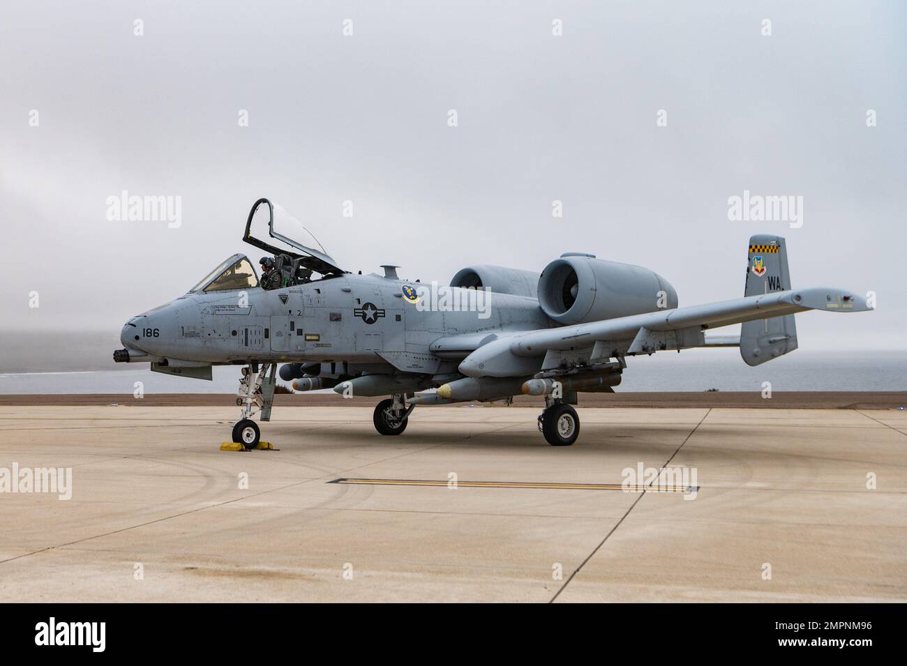 An A-10 Thunderbolt II loaded with a DATM-160 Miniature Air-Launched ...
