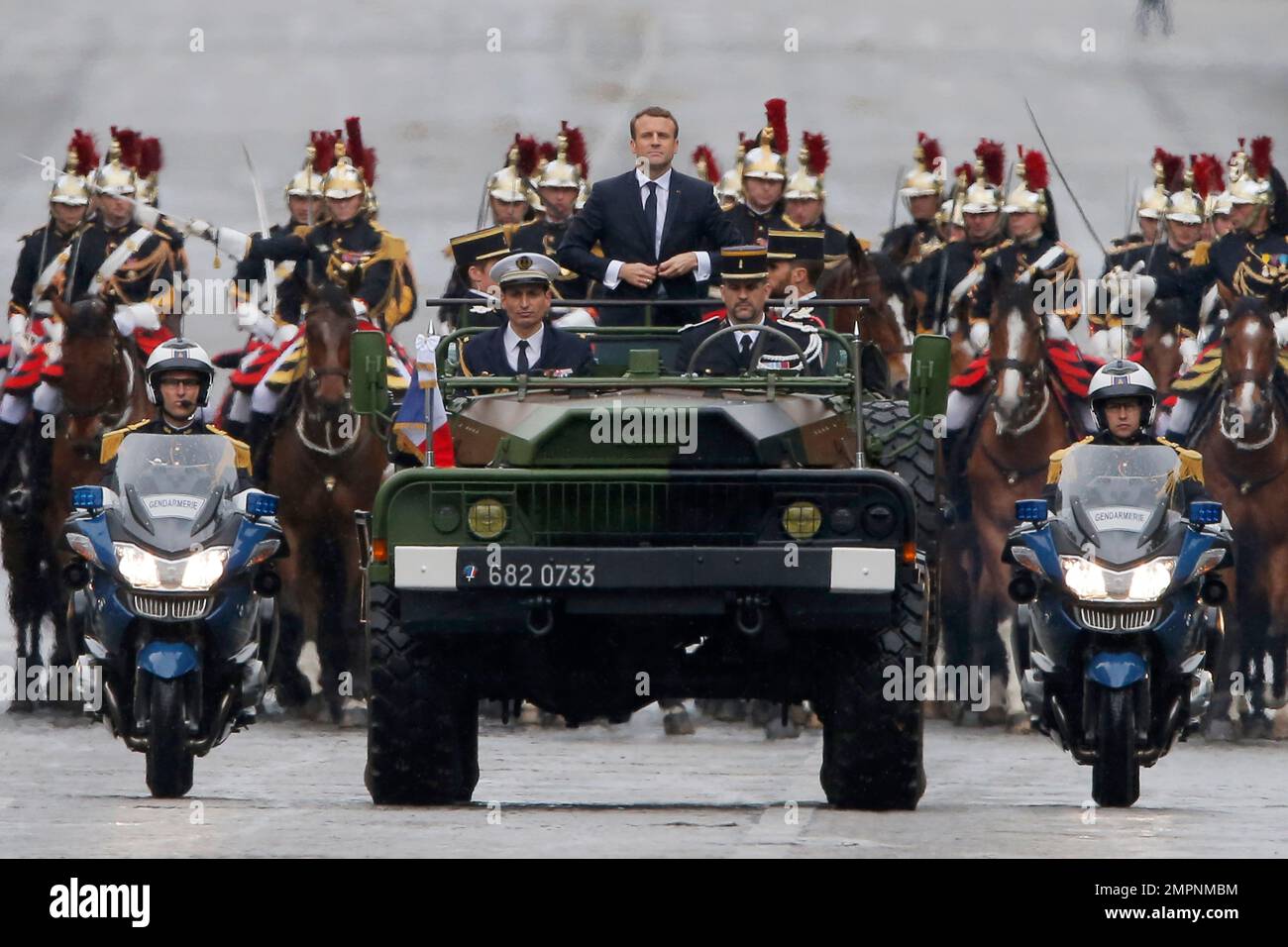 2017 AP YEAR END PHOTOS - New French President Emmanuel Macron rides in ...