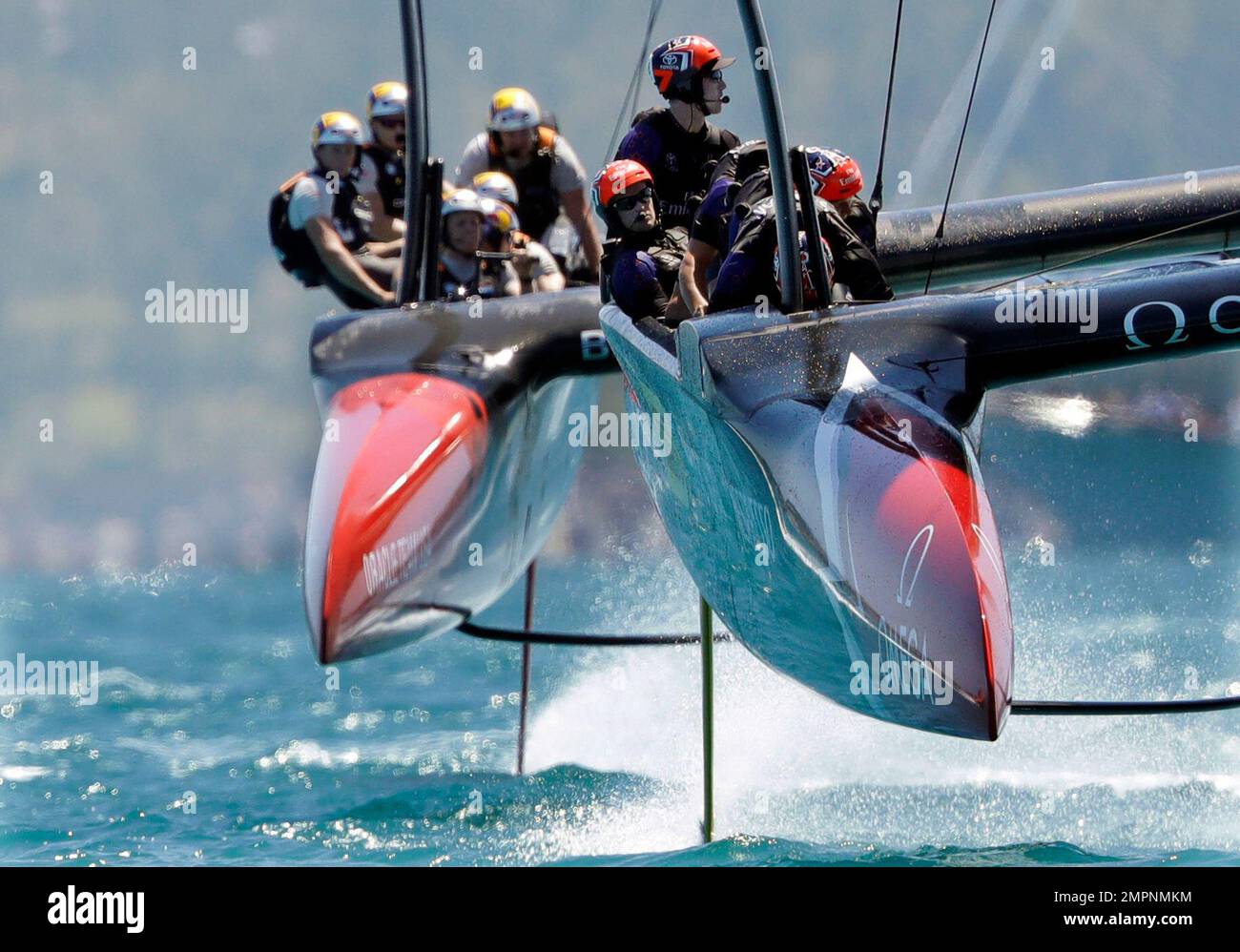 2017 AP YEAR END PHOTOS - Emirates Team New Zealand, right, leads ...