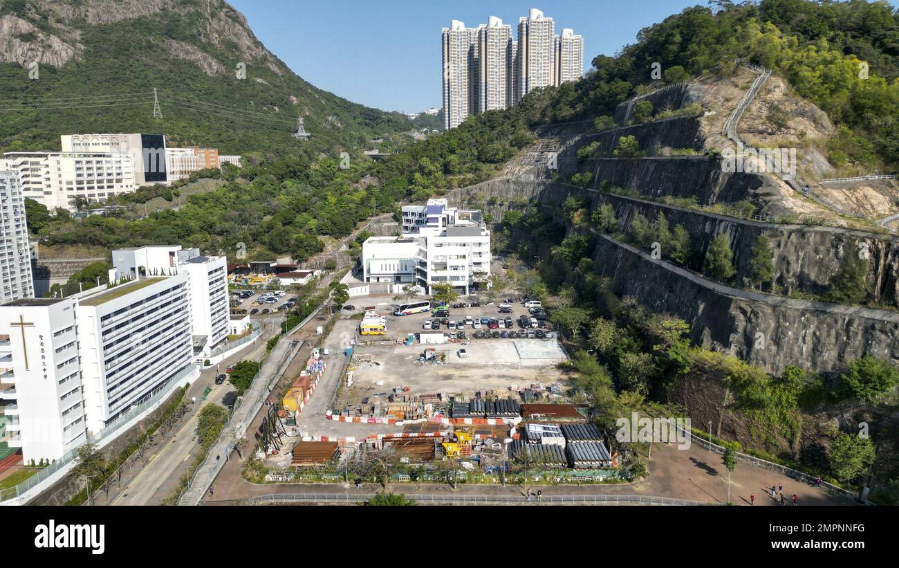 Aerial view of the site government planning for Light Public Housing at ...