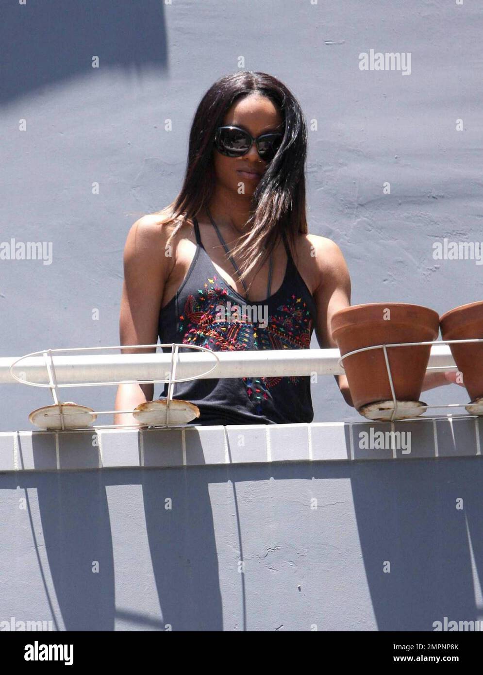 American pop star Ciara was seen house hunting in the Holywood Hills ...