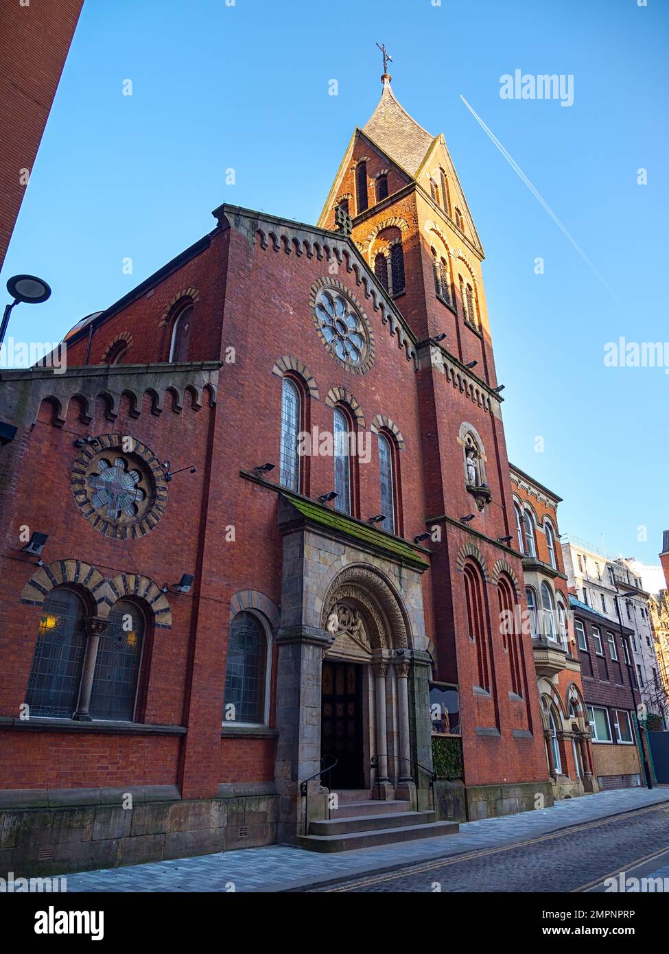 Manchester UK Jan 2023 St Mary's catholic church hidden gem on Mulberry ...